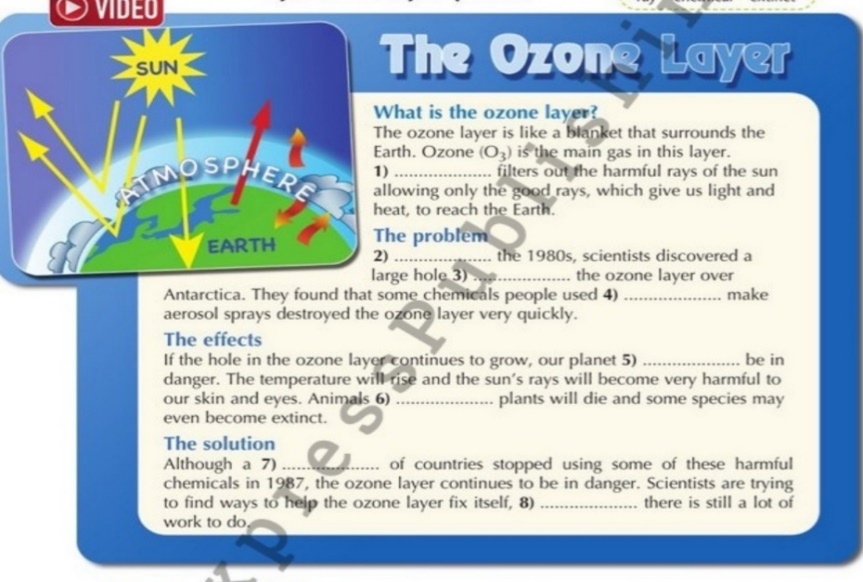 Short lesson plan The Ozone Layer