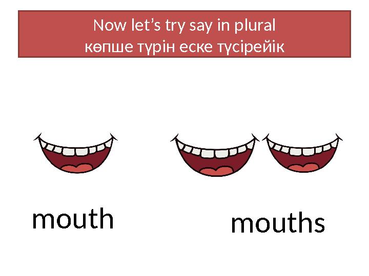 parts of body тақырыбына арналған презентация