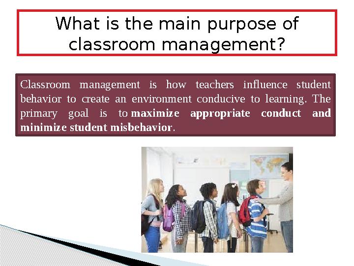 Classroom management