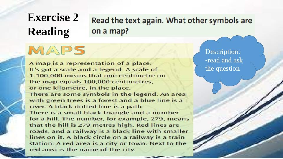 "CLIL. Geography: Reading a map" presentation