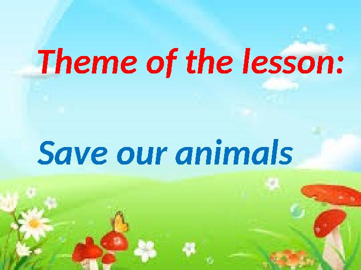 Save our animals